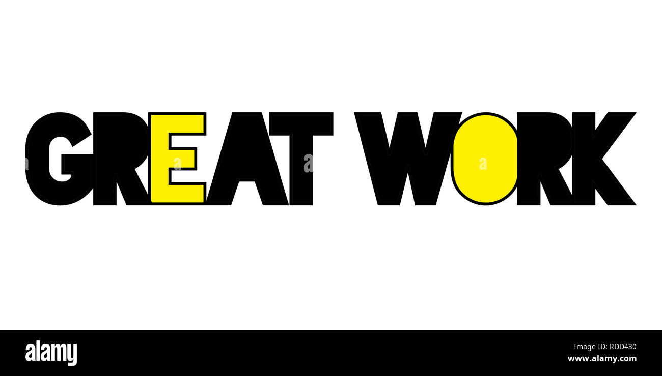 Great job / great work compliment illustration Stock Photo - Alamy