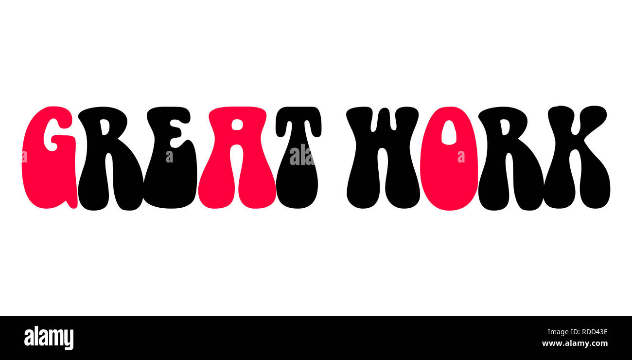 Great job / great work compliment illustration Stock Photo - Alamy