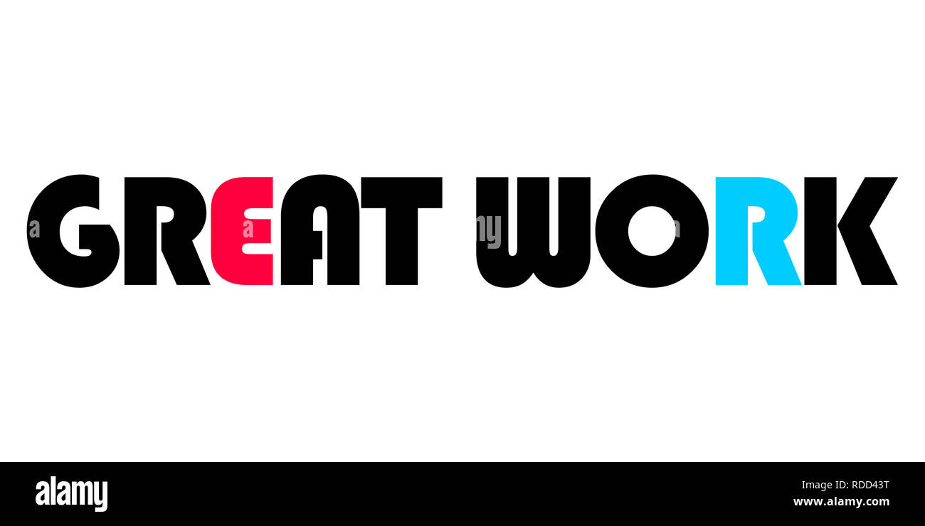 Great job / great work compliment illustration Stock Photo - Alamy