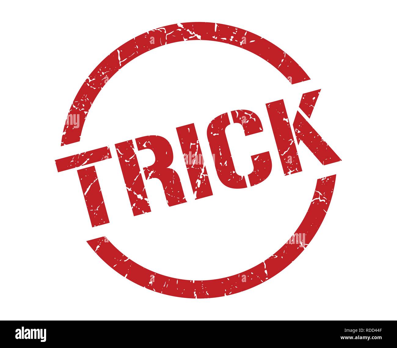 trick red round stamp Stock Vector Image & Art - Alamy