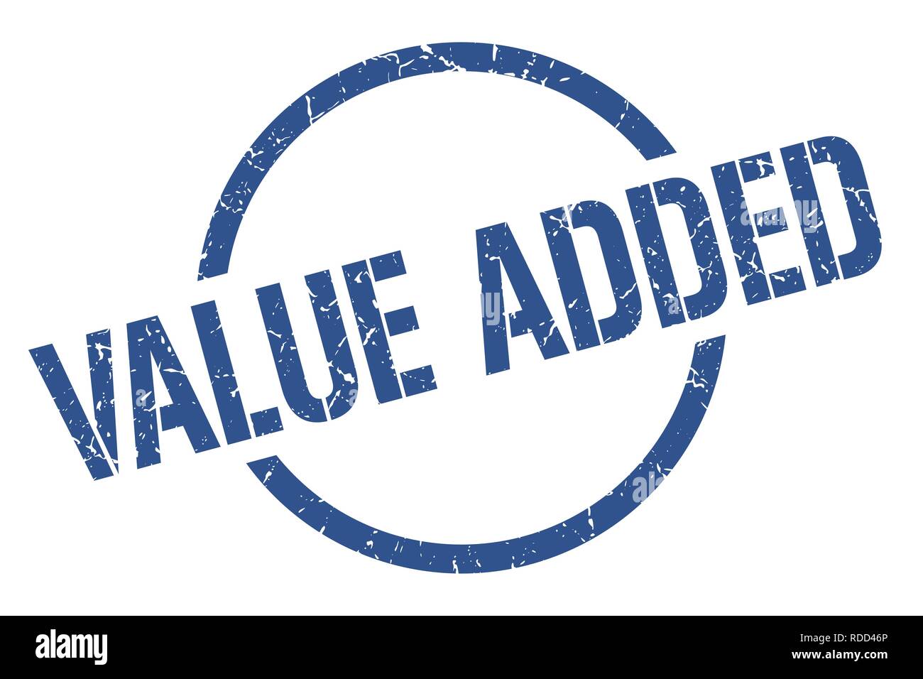 value added blue round stamp Stock Vector Image & Art - Alamy