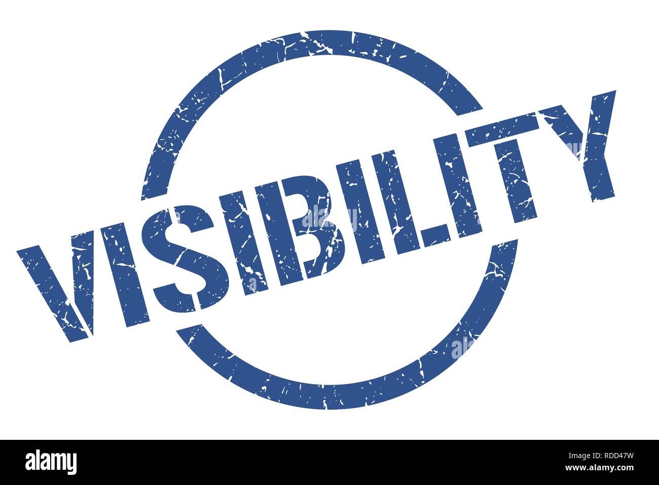 visibility blue round stamp Stock Vector Image & Art - Alamy