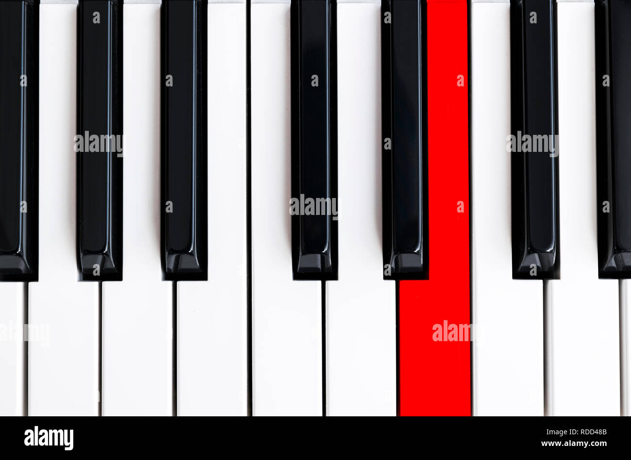 Top view of piano keys. Close-up of piano keys. Close frontal view ...