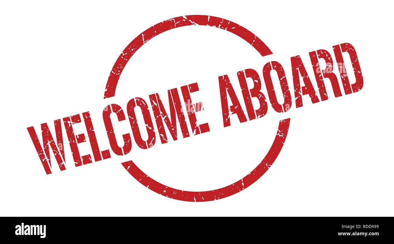 welcome aboard red round stamp Stock Vector Image & Art - Alamy