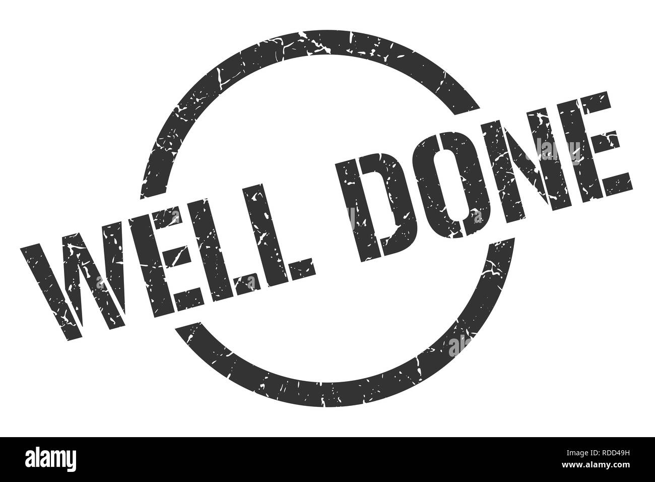 well done black round stamp Stock Vector Image & Art - Alamy