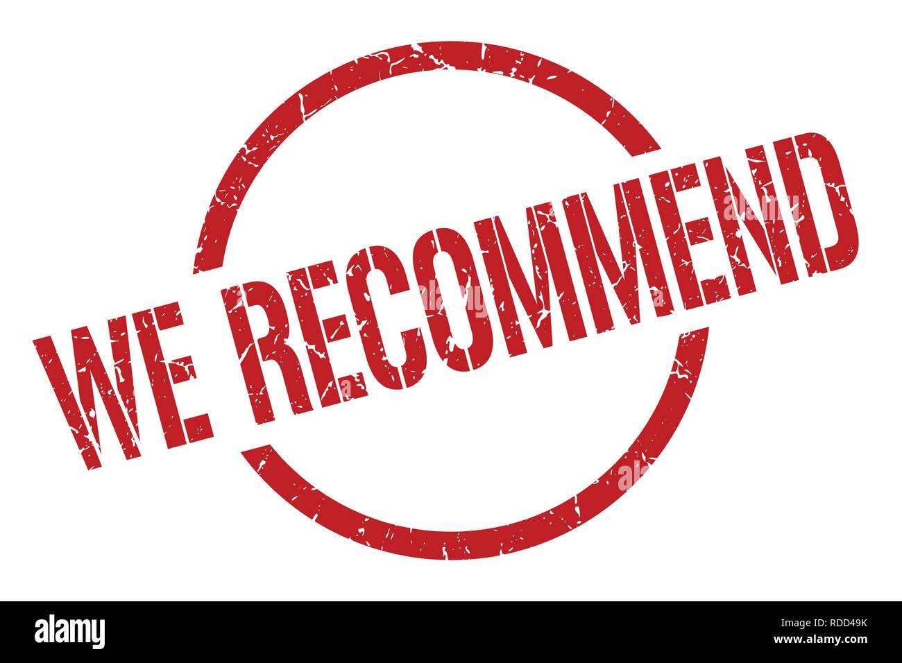 we recommend red round stamp Stock Vector Image & Art - Alamy