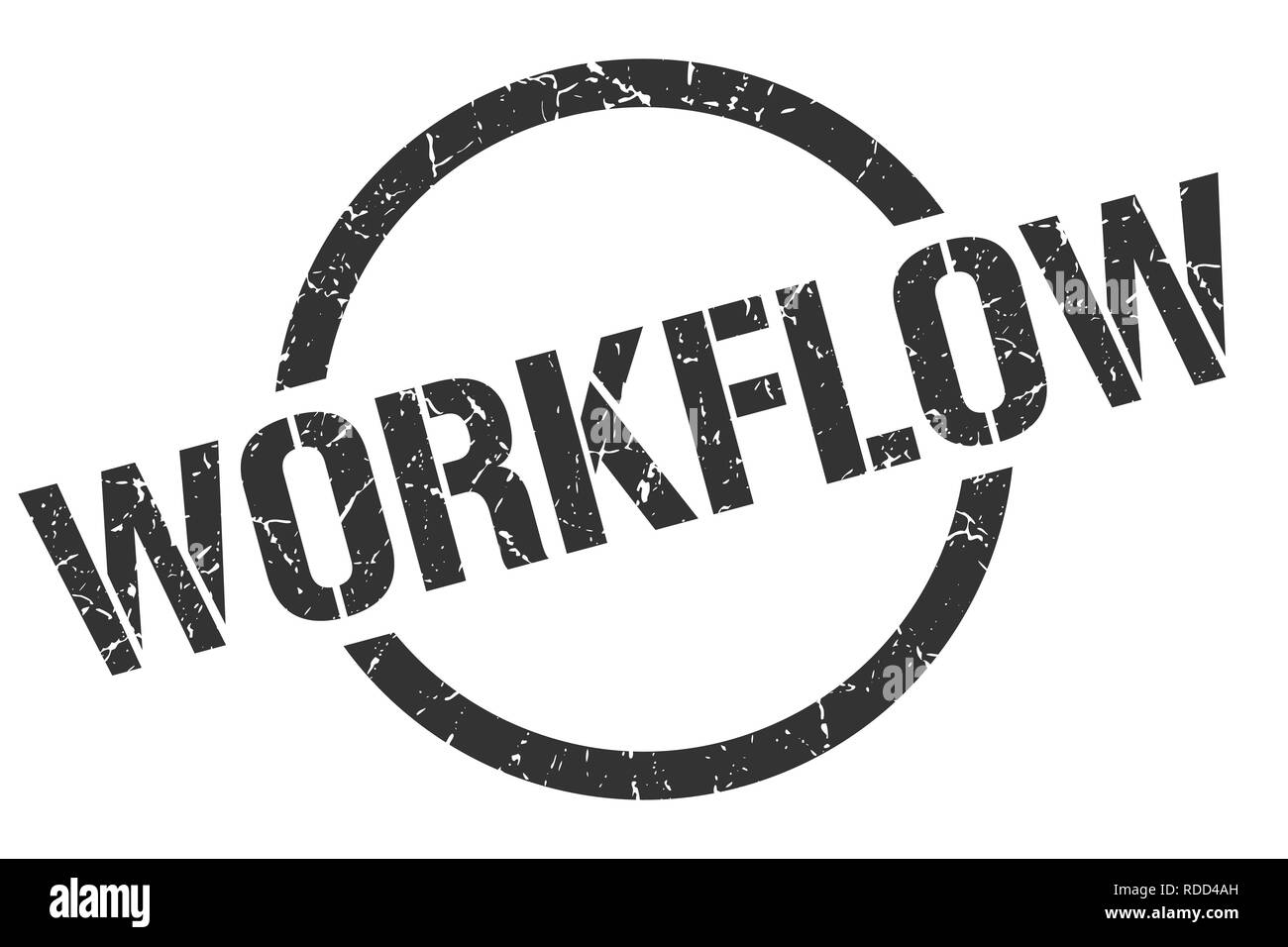 workflow black round stamp Stock Vector Image & Art - Alamy