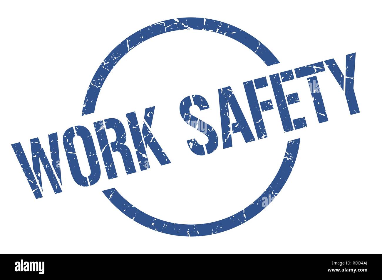 work safety blue round stamp Stock Vector Image & Art - Alamy