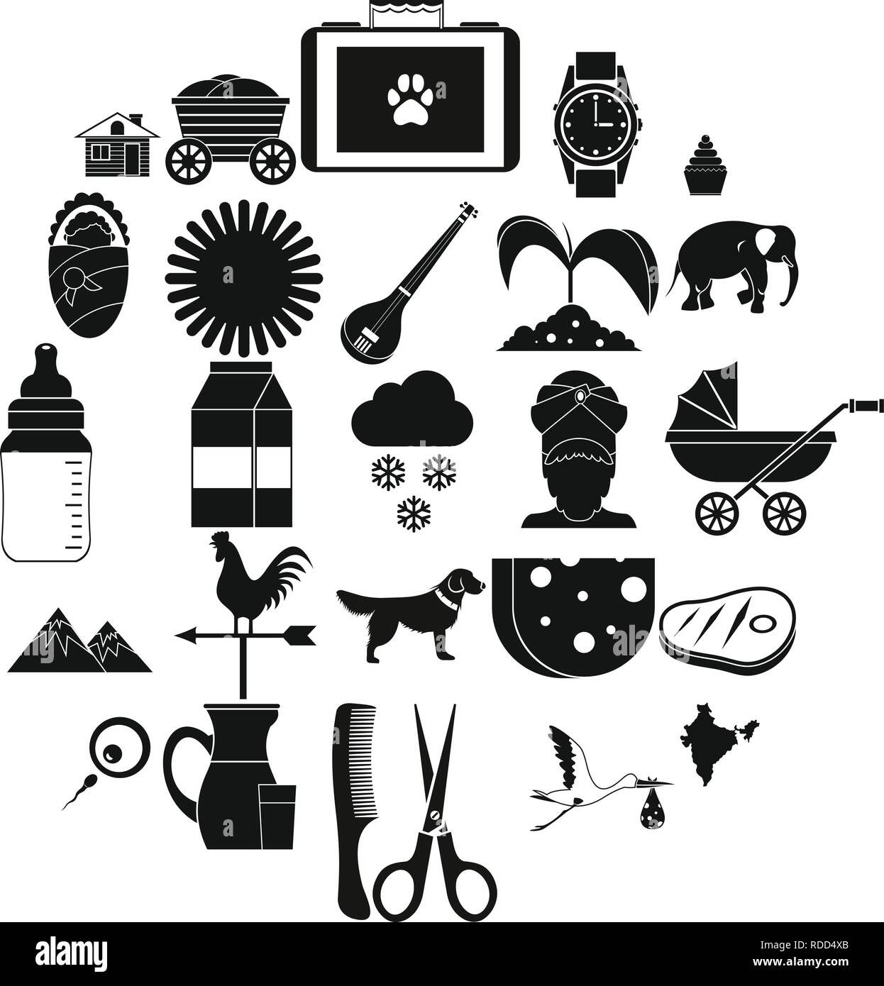 Rural economy icons set, simple style Stock Vector Image & Art - Alamy