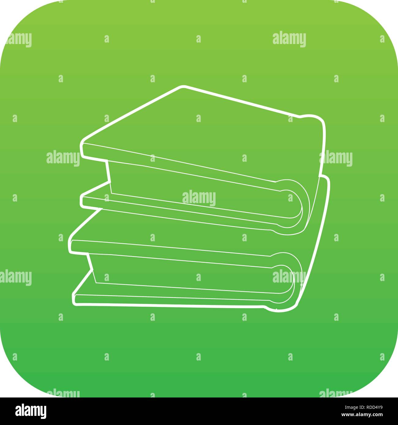 Two books icon green vector Stock Vector Image & Art - Alamy