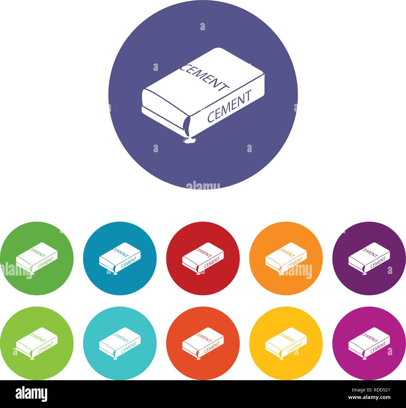 Cement bag icons set vector color Stock Vector Image & Art - Alamy