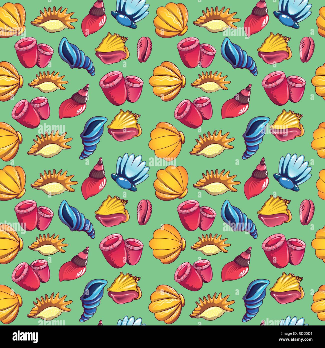 Sea world pattern seamless, cartoon style Stock Vector Image & Art - Alamy