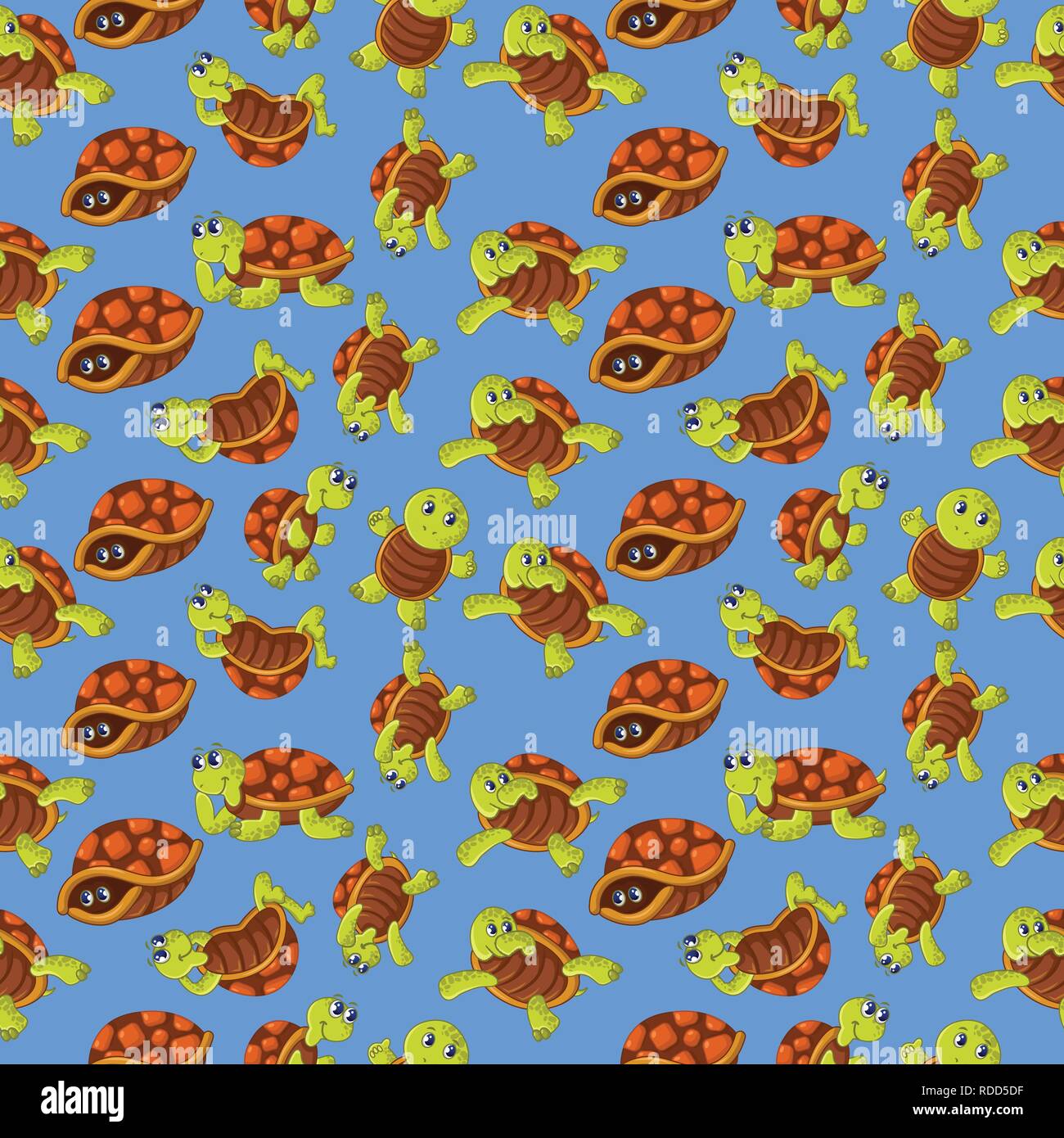 Turtle pattern seamless, cartoon style Stock Vector Image & Art - Alamy