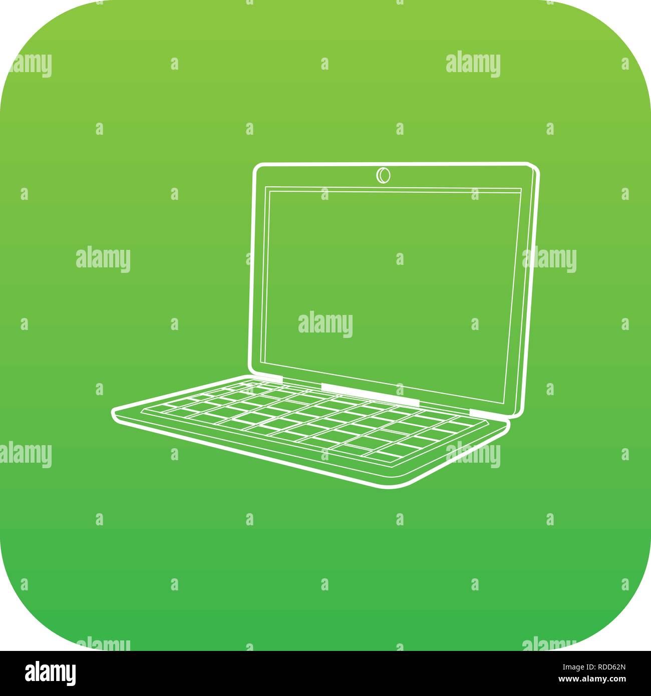 Laptop icon green vector Stock Vector Image & Art - Alamy