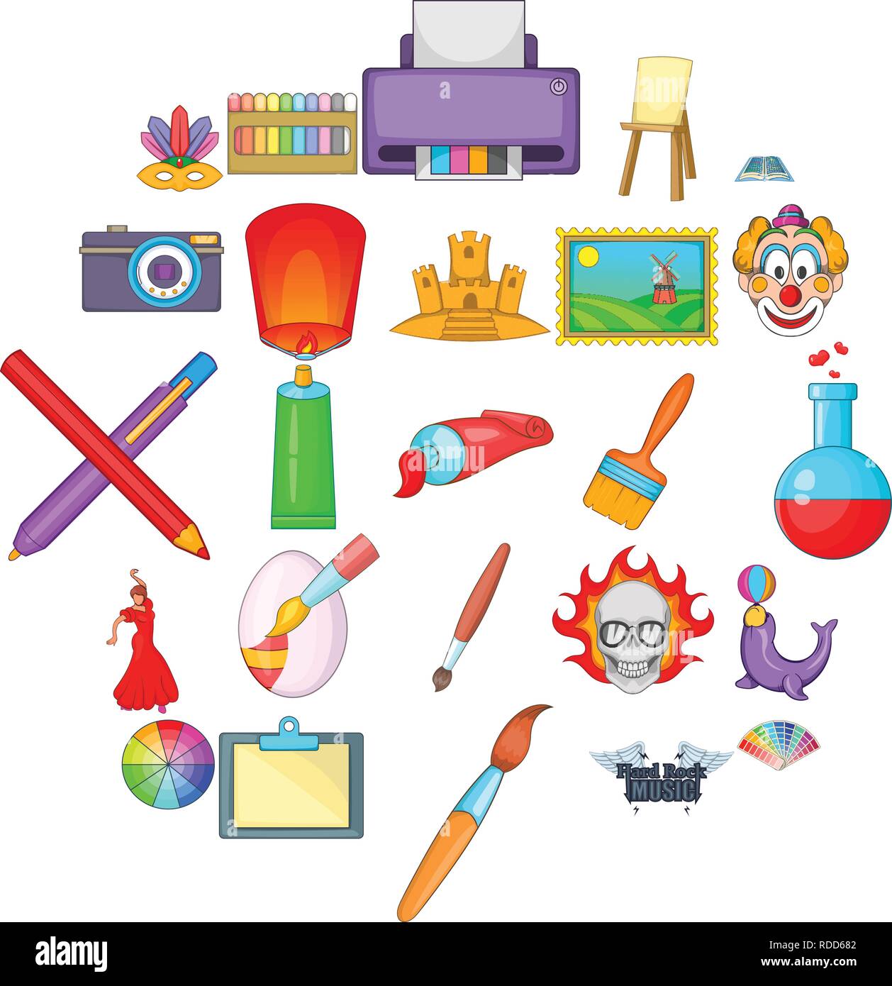 Original icons set, cartoon style Stock Vector Image & Art - Alamy