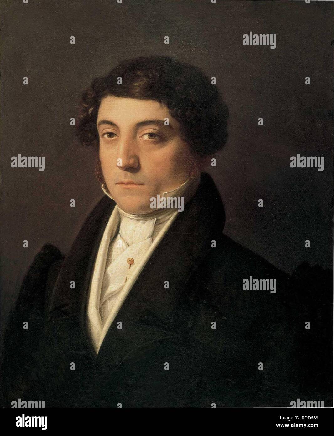 Portrait of the composer Gioachino Antonio Rossini (1792-1868). Museum ...