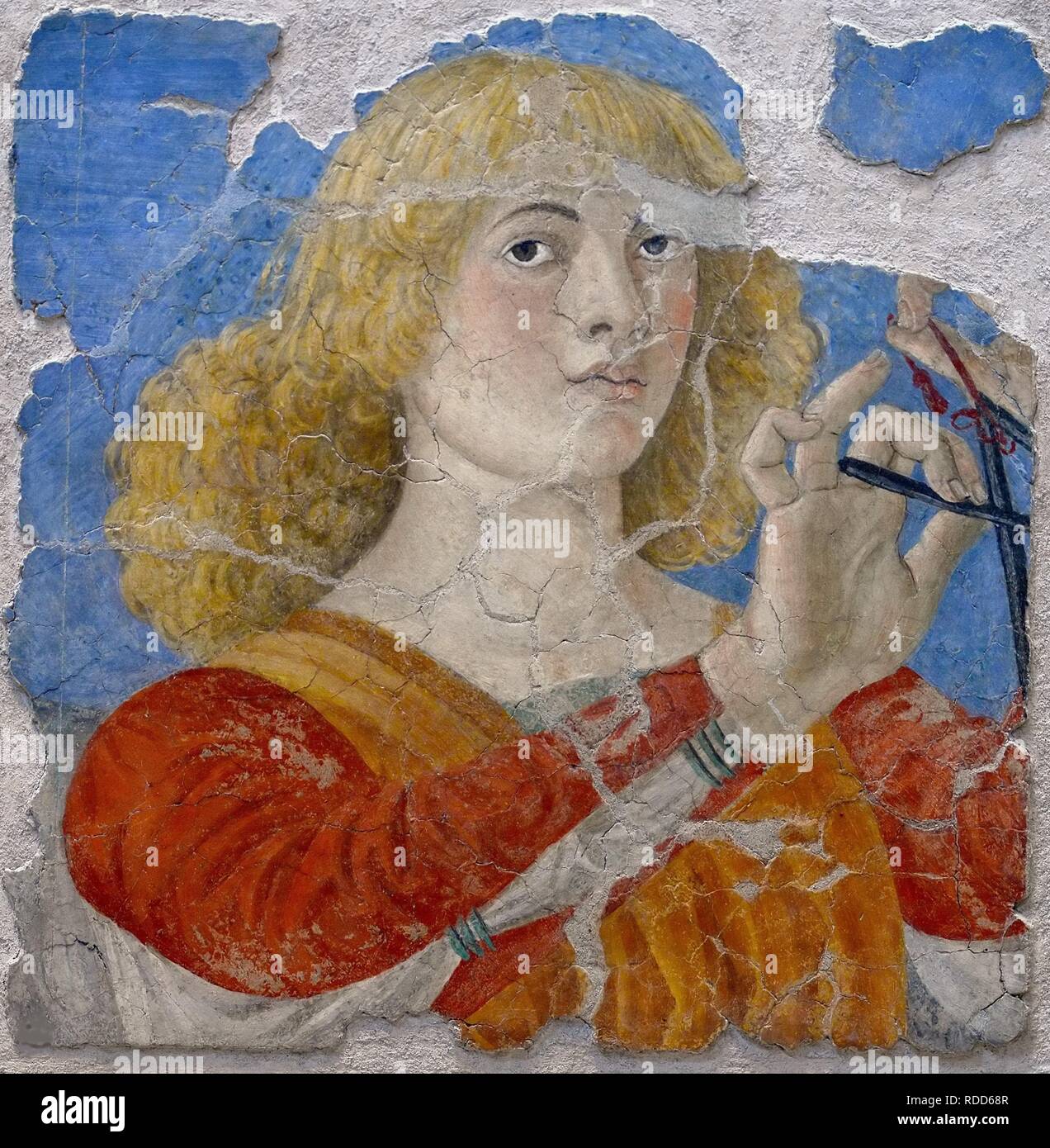 Musician angel. Museum: Pinacoteca Vaticana, Rome. Author: MELOZZO DA FORLI Stock Photo - Alamy
