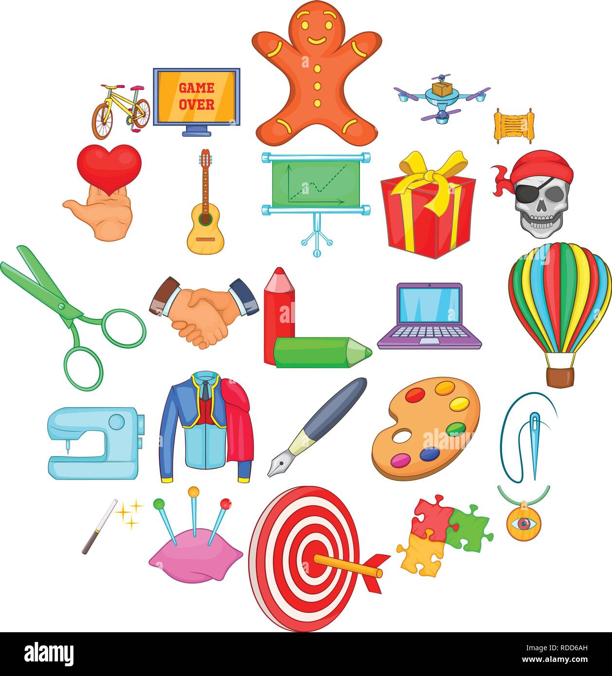 Constructive icons set, cartoon style Stock Vector Image & Art - Alamy