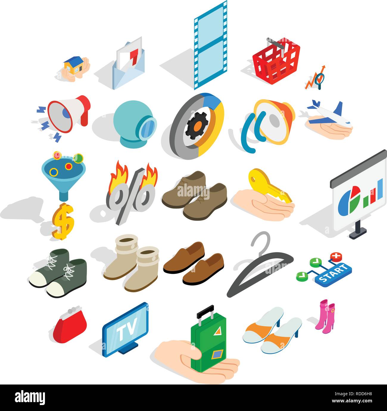 Target audience icons set, isometric style Stock Vector Image & Art - Alamy