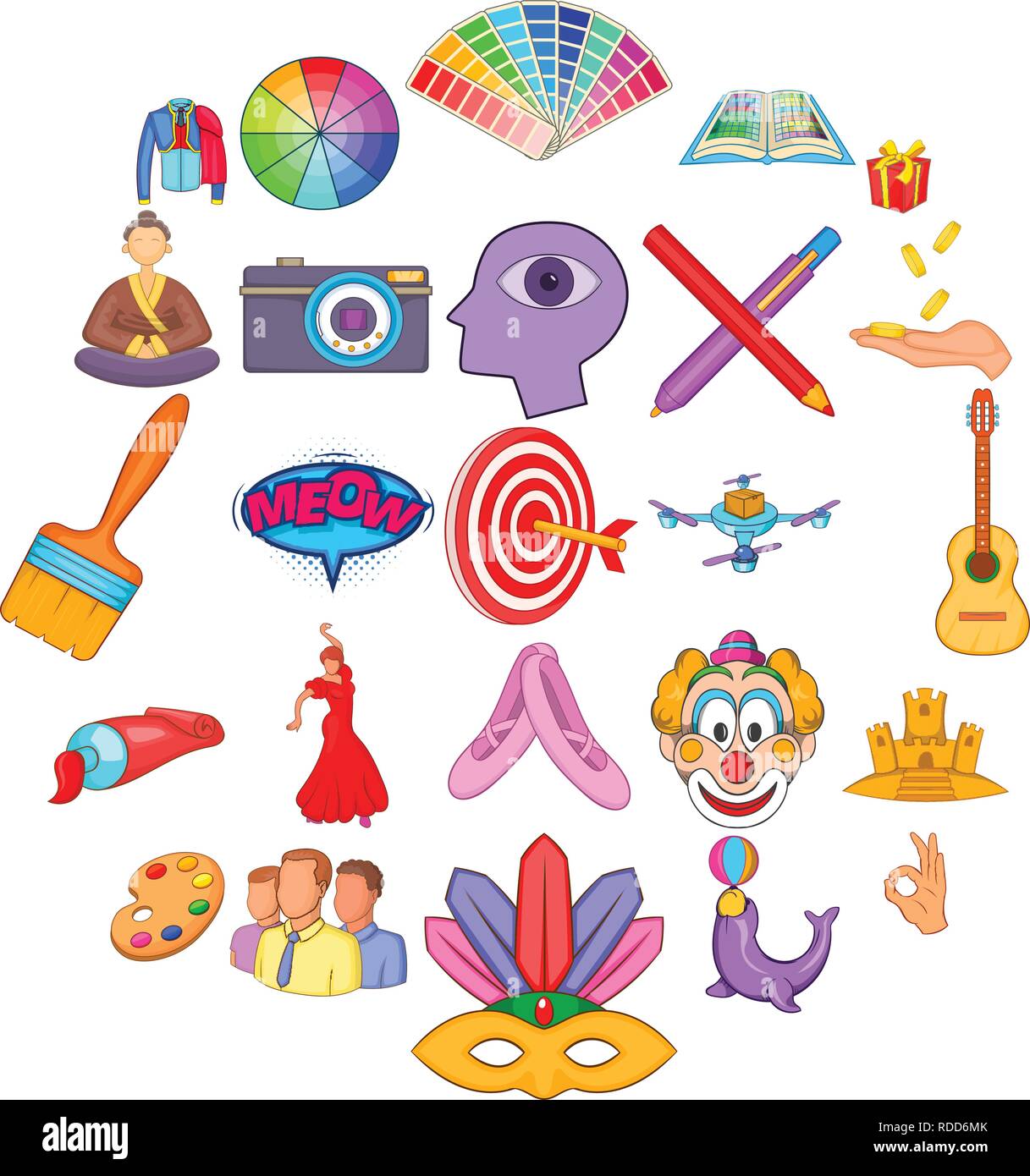 Intelligence icons set, cartoon style Stock Vector Image & Art - Alamy