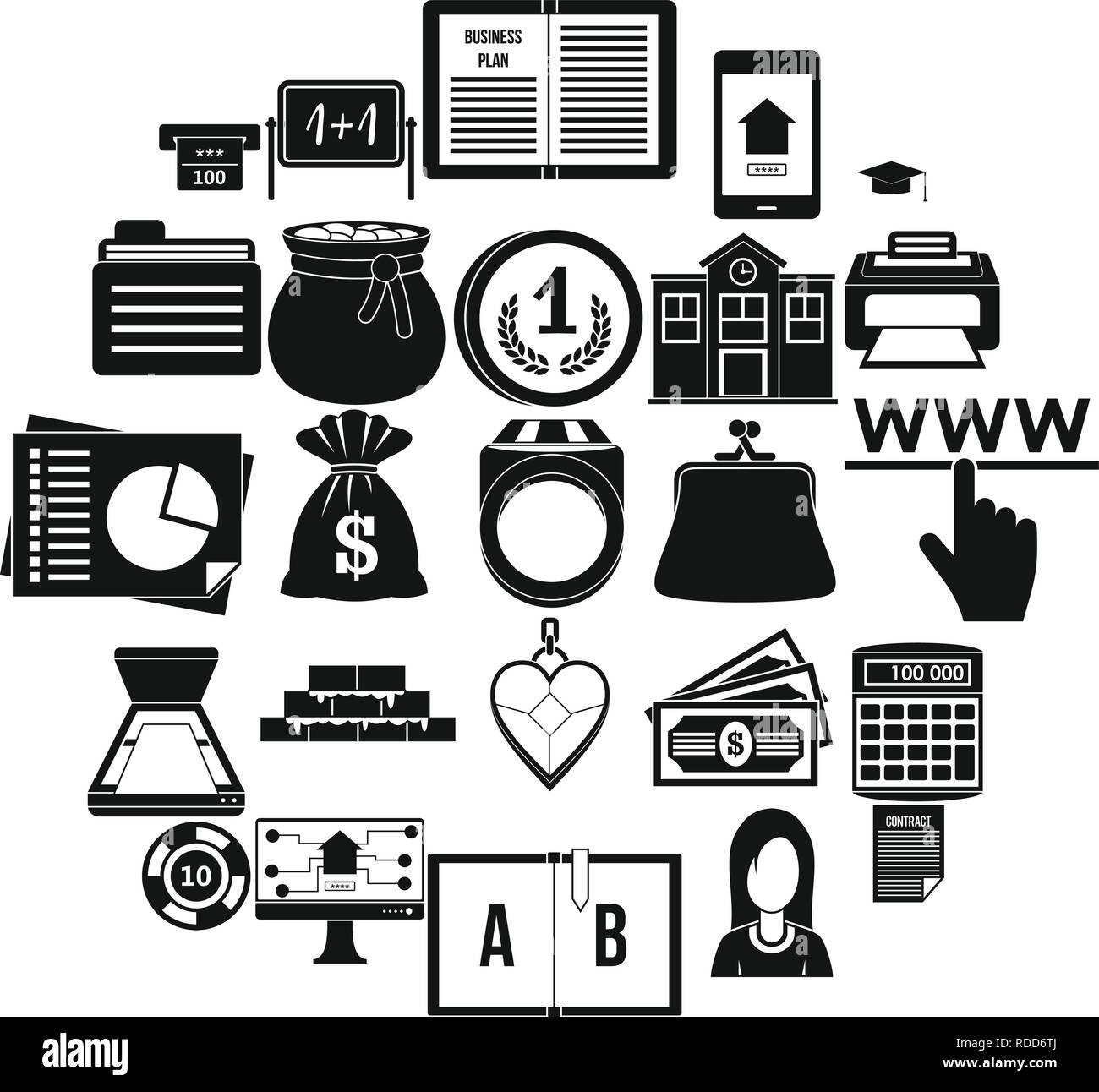 Duty icons set, simple style Stock Vector Image & Art - Alamy