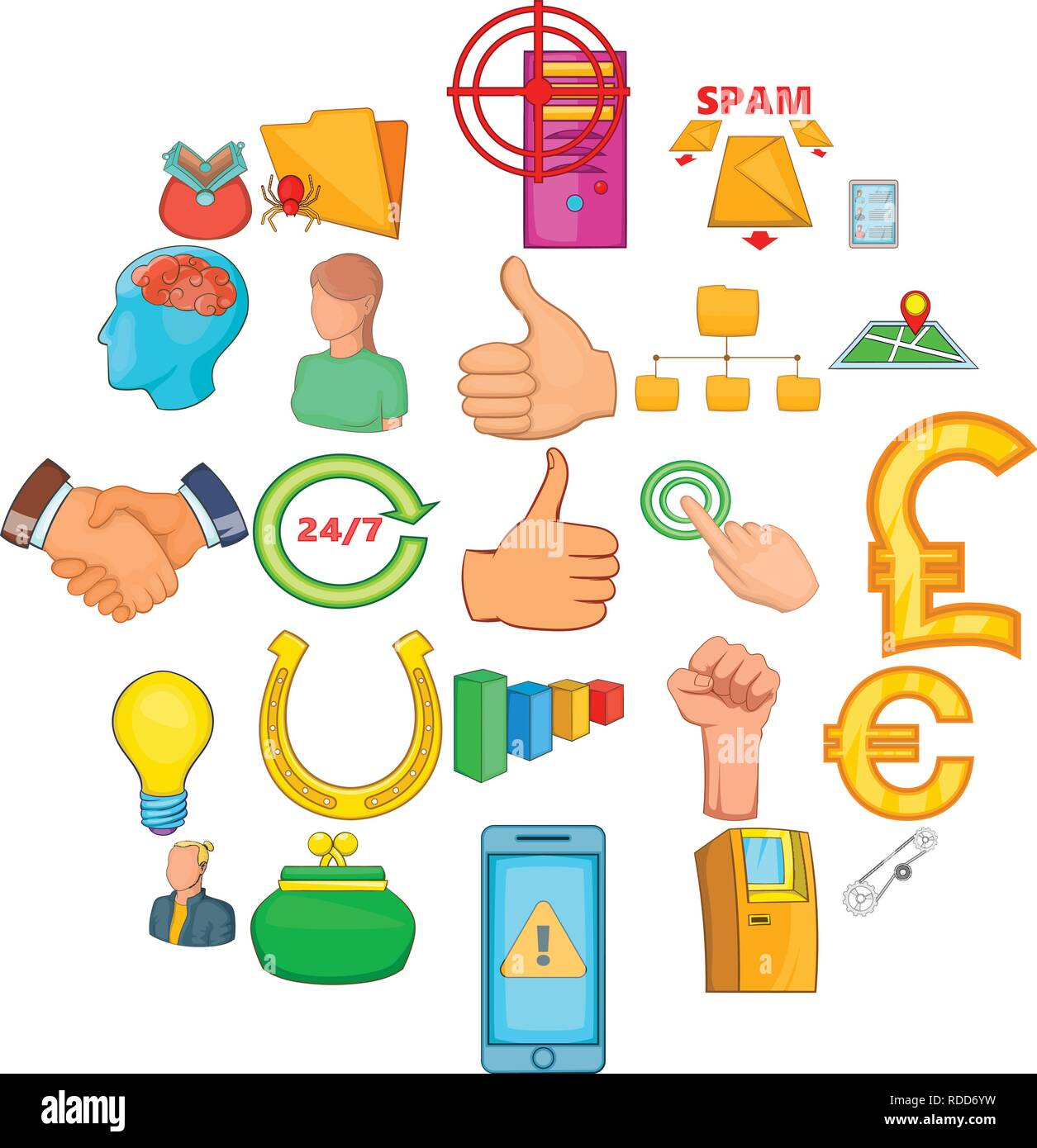 Business crew icons set, cartoon style Stock Vector Image & Art - Alamy