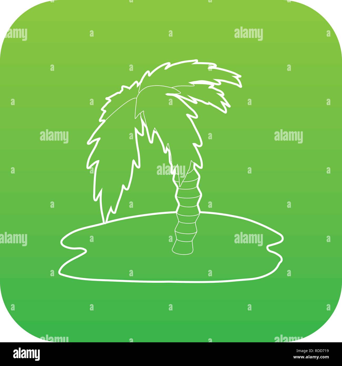 Palm tree icon green vector Stock Vector Image & Art - Alamy