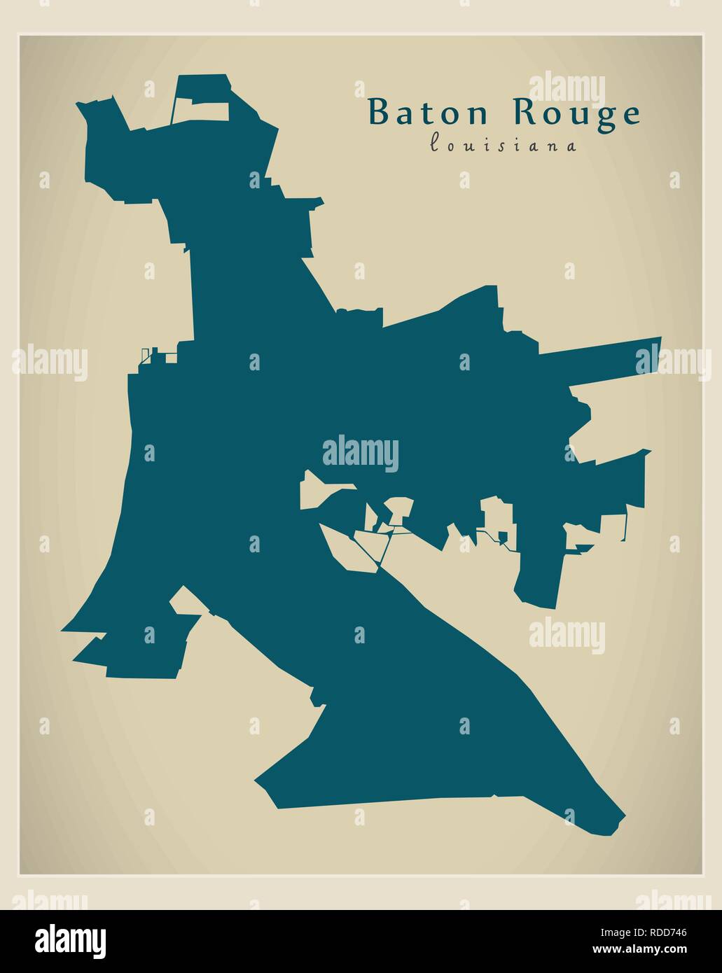 Map of baton rouge louisiana hi-res stock photography and images - Alamy