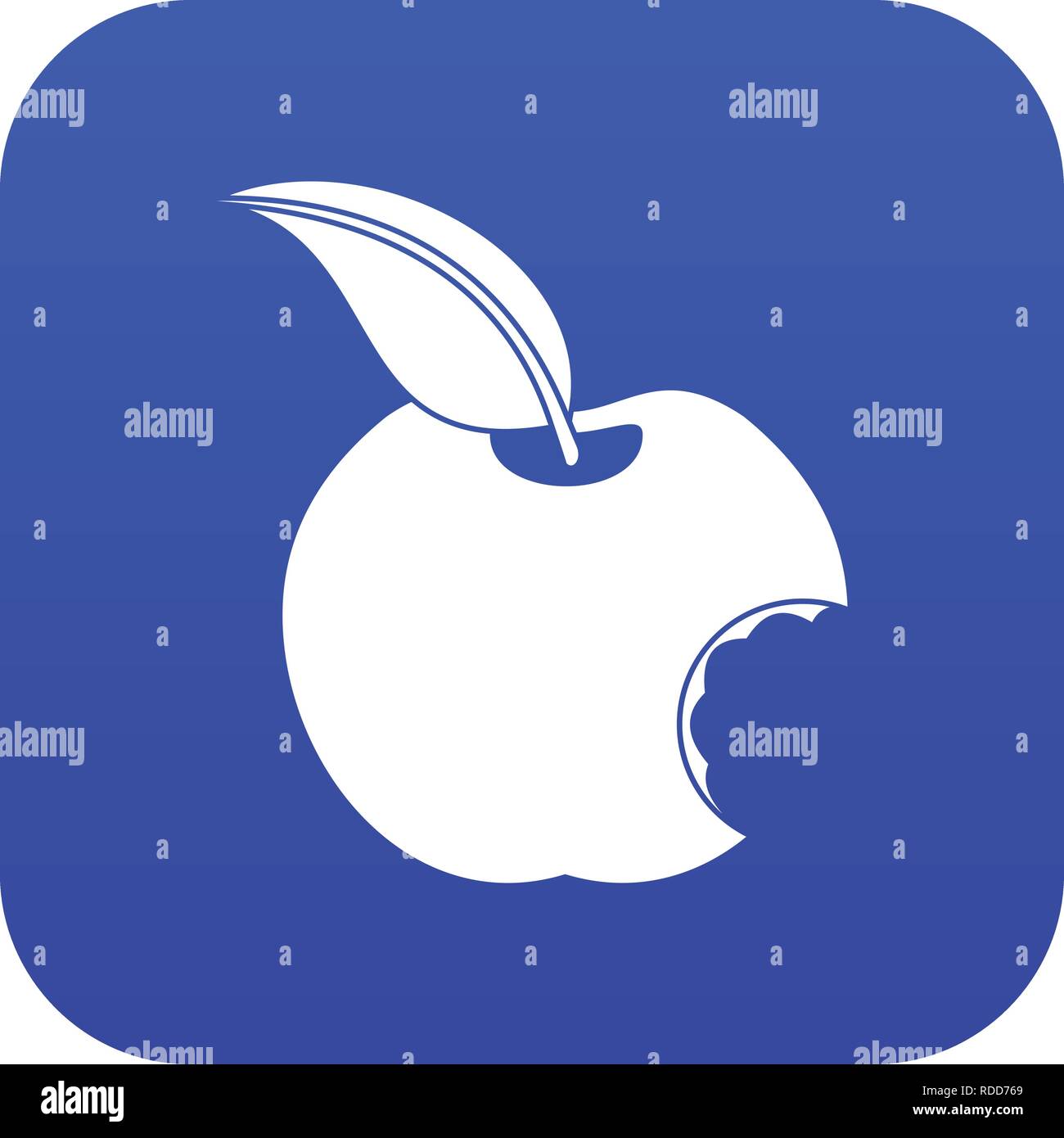 Bitten apple icon digital blue Stock Vector Image & Art - Alamy
