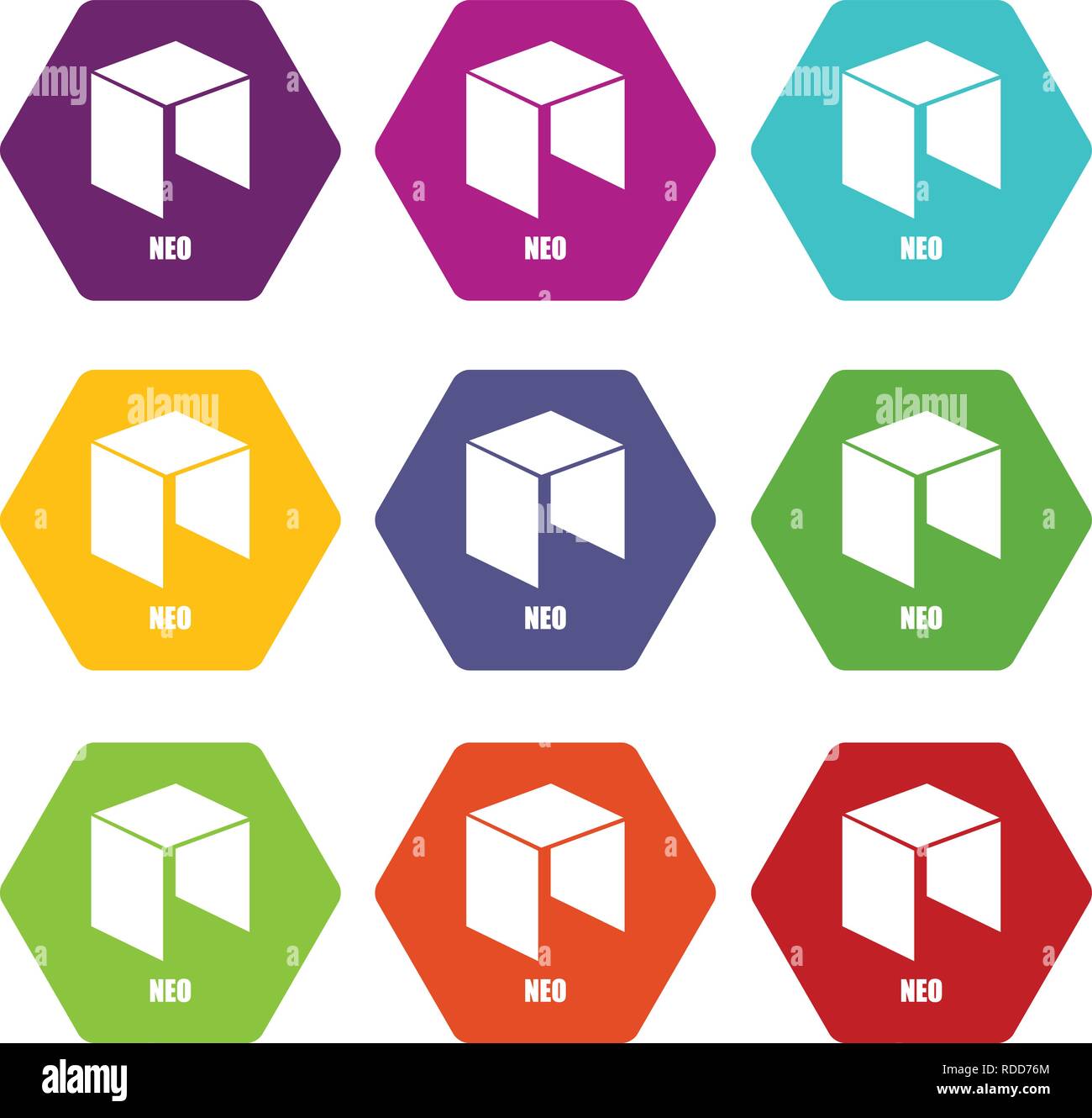 Neo icons set 9 vector Stock Vector Image & Art - Alamy