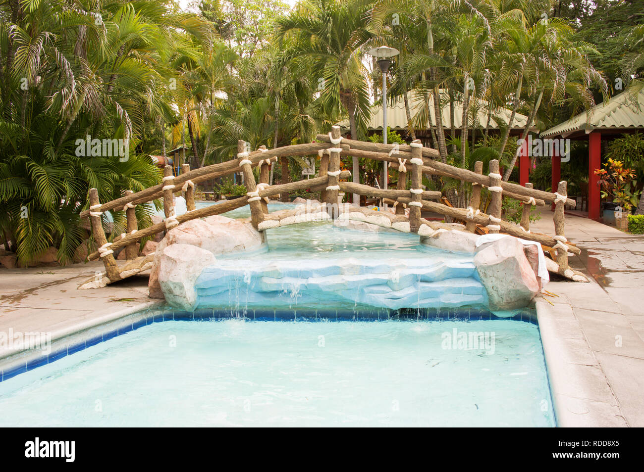 Wooden bridge over swimming pool hi-res stock photography and images ...