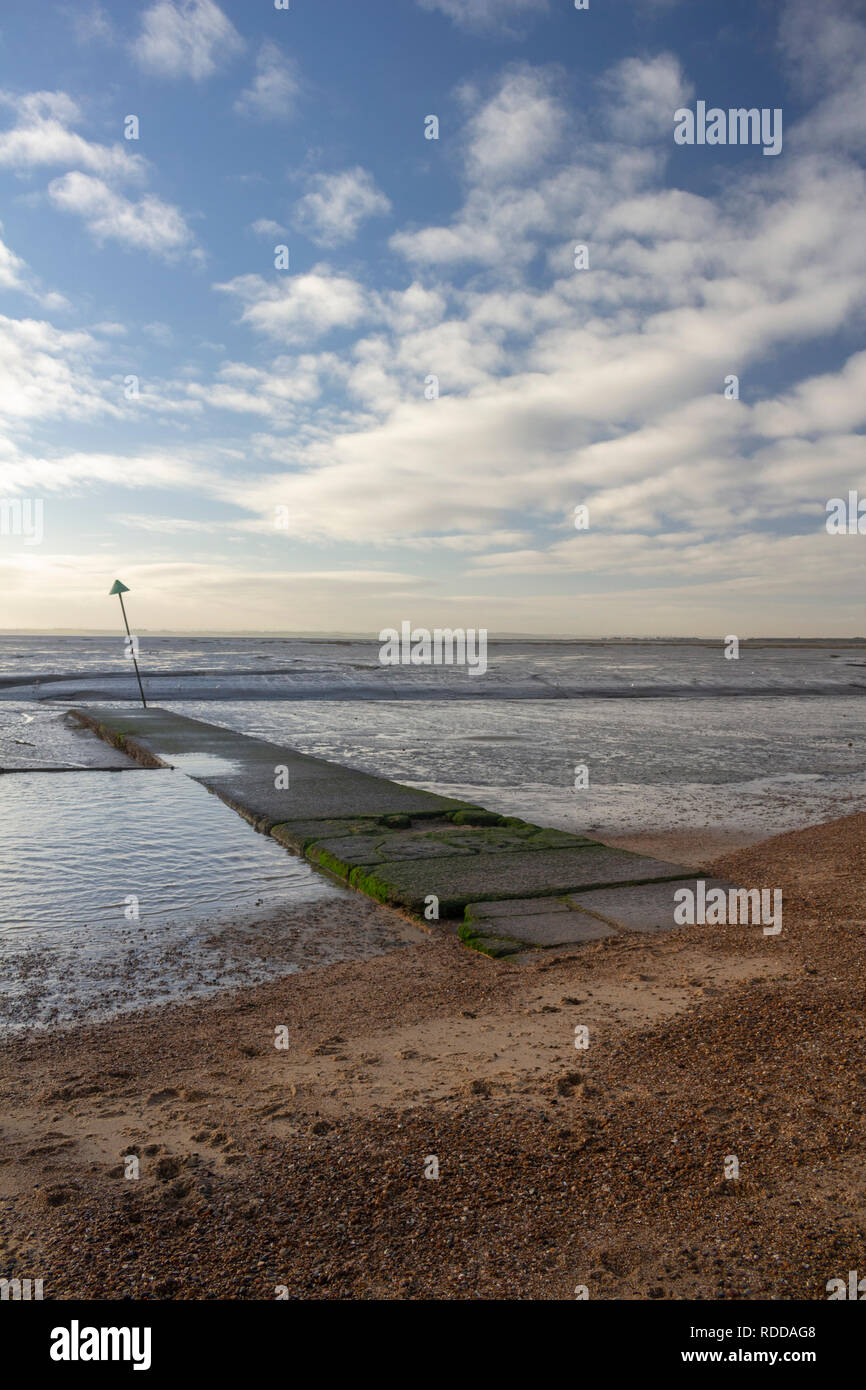 Bell Wharf Beach, Leigh-on-Sea, near Southend, Essex, England Stock ...