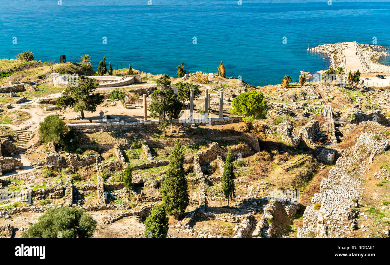 Ruins of Byblos in Lebanon, a UNESCO World Heritage Site Stock Photo ...
