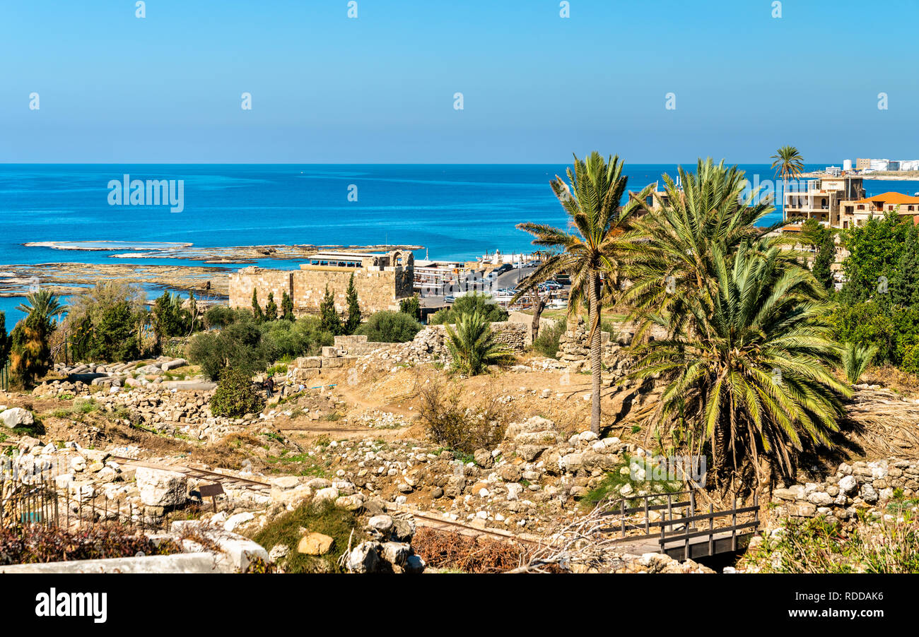 Ruins of Byblos in Lebanon, a UNESCO World Heritage Site Stock Photo ...