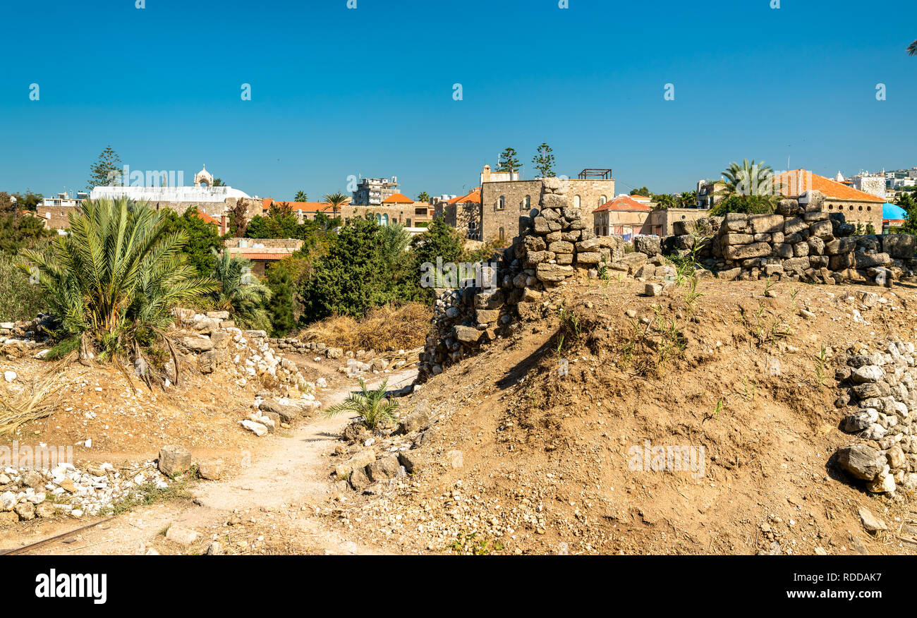 Ruins of Byblos in Lebanon, a UNESCO World Heritage Site Stock Photo ...