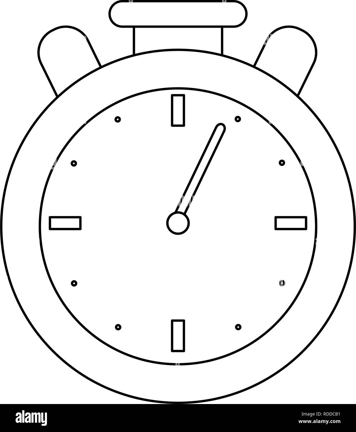 Timer clock symbol black and white Stock Vector Image & Art - Alamy