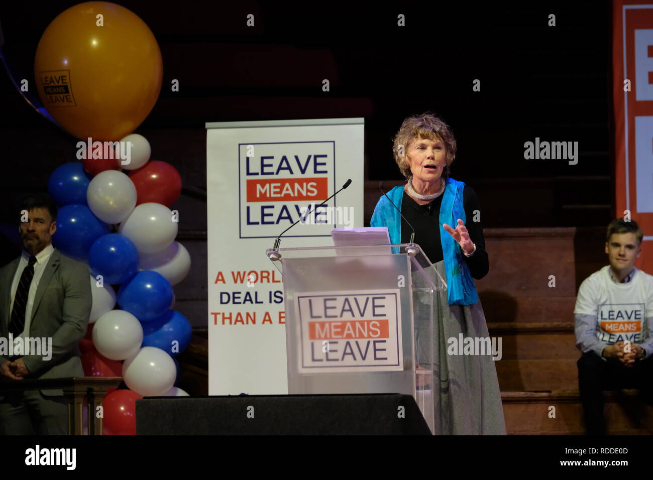 London, UK. 17th Jan 2019. Leave means leave Brexit rally Kate Hoey ...