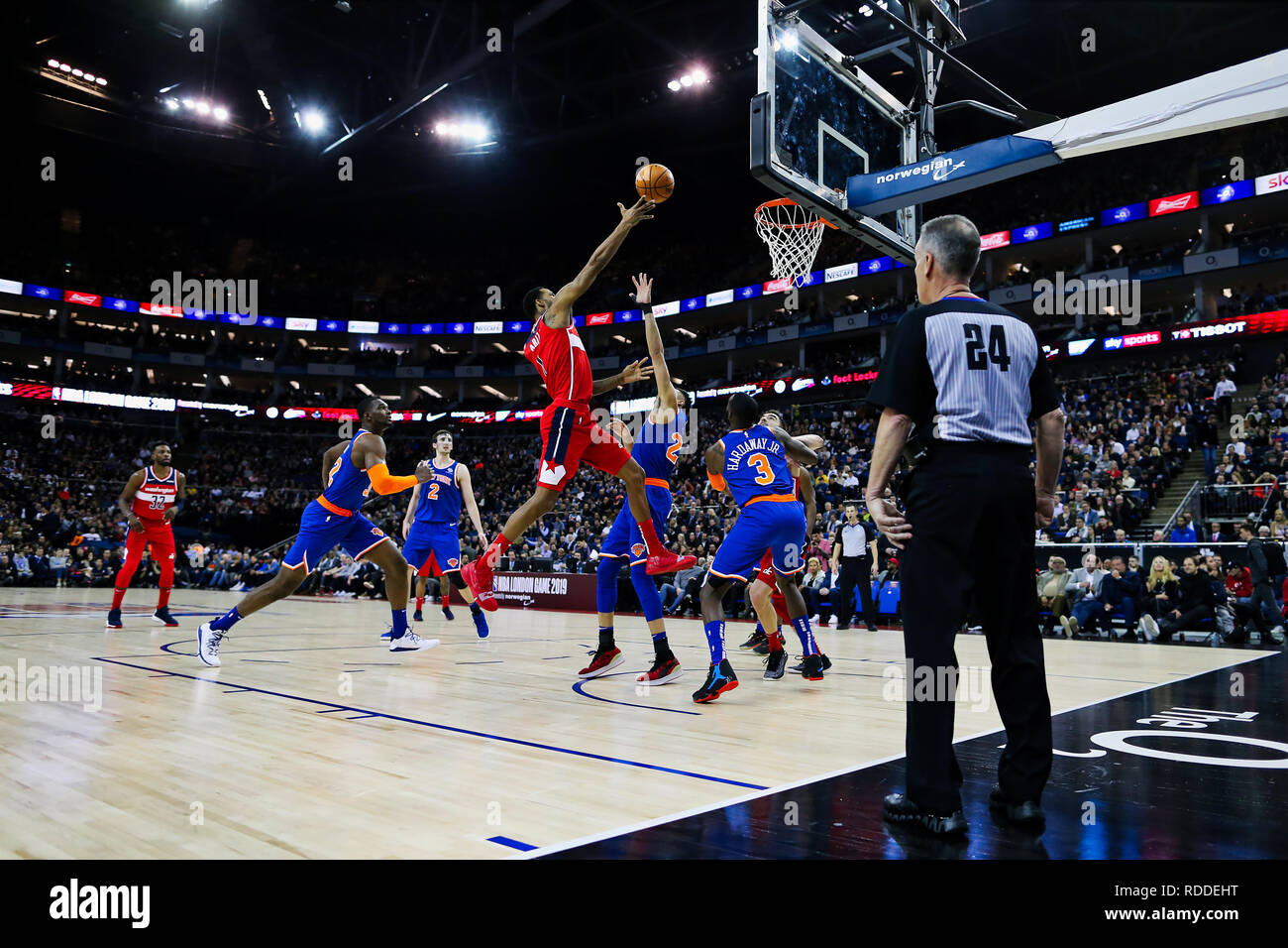 London, UK. 17th January 2019, The O2 Arena, London, England; NBA ...