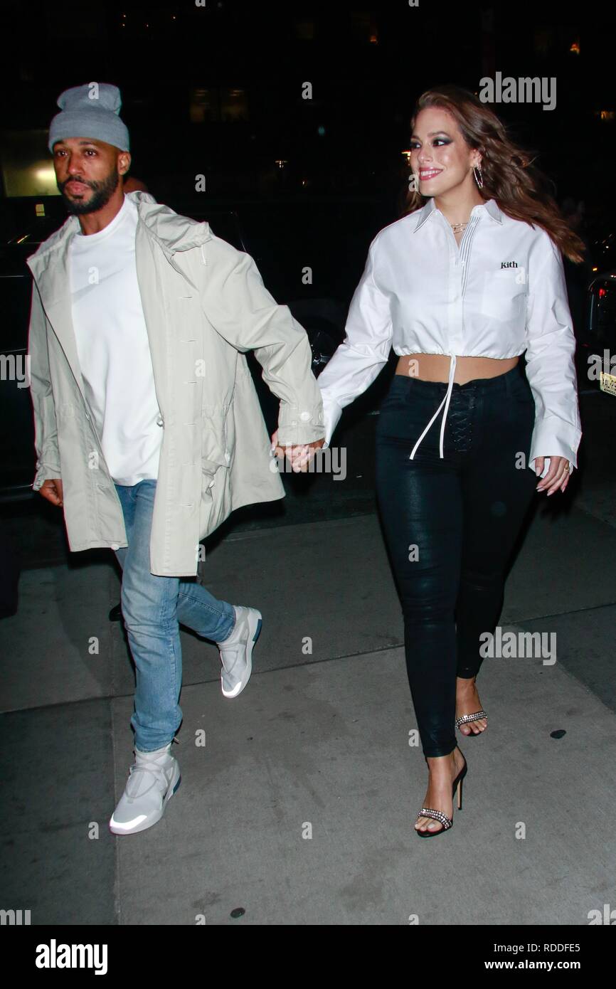 New York, NY, USA. 17th Jan, 2019. Ashley Graham and Justin Ervin are ...
