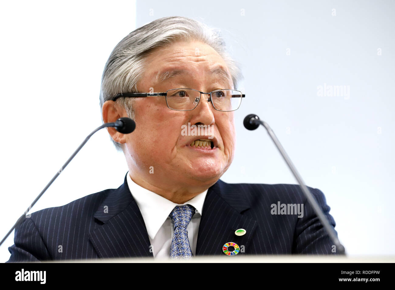 Tokyo, Japan. 17th Jan, 2019. Japanese electronics giant Hitachi ...