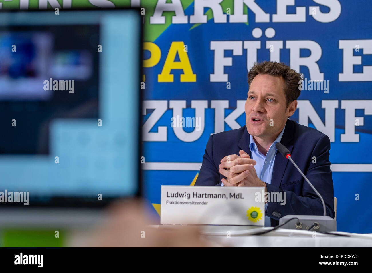 Regensburg, Germany. 18th Jan, 2019. Ludwig Hartmann, leader of the ...
