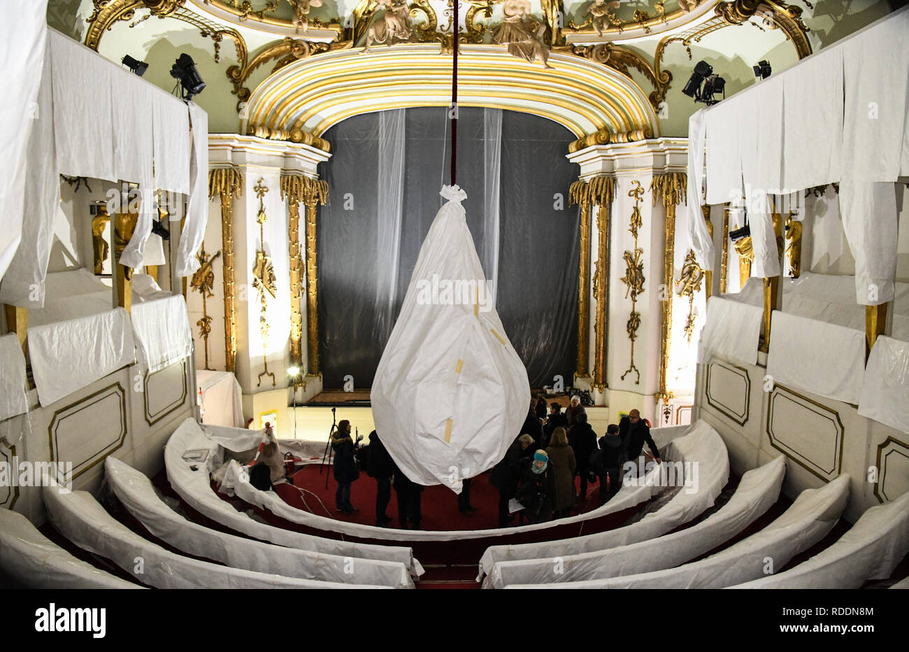 Potsdam, Germany. 18th Jan, 2019. View into the hall of the ...