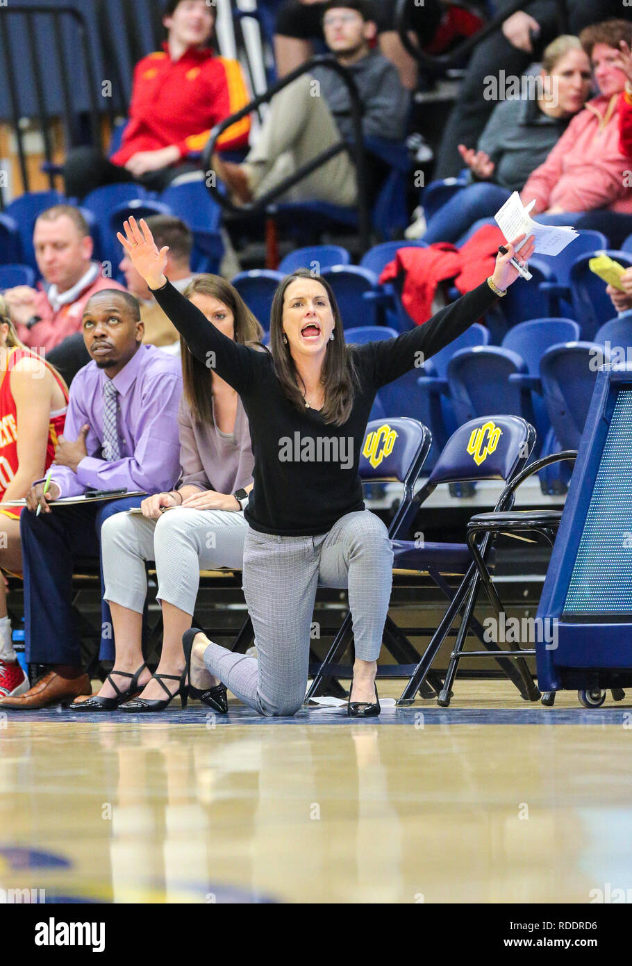 Edmond, OK, USA. 17th Jan, 2019. Pittsburg State Head Coach Amanda ...