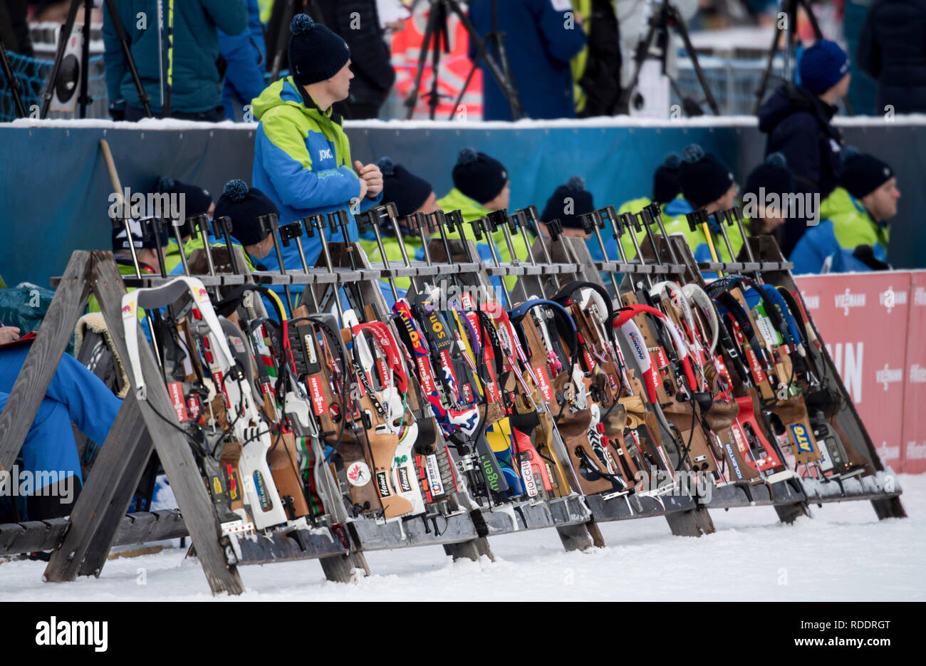 Ruhpolding, Germany. 18th Jan, 2019. Biathlon: World Cup, 4 x 7, 5 km ...