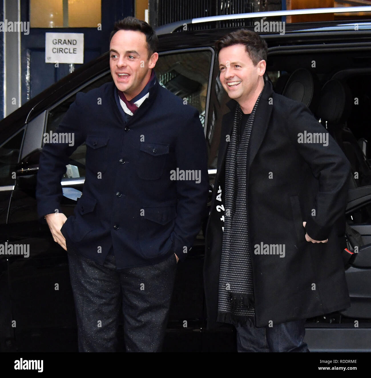 London, UK. 18th Jan 2019. Anthony McPartlin, Declan Donnelly arrive at ...