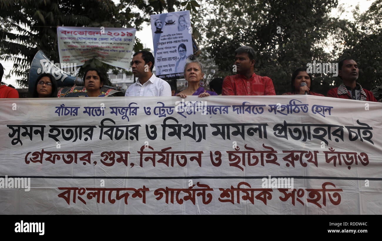January 19, 2019 - Dhaka, Bangladesh - Bangladesh Garments Sromik ...