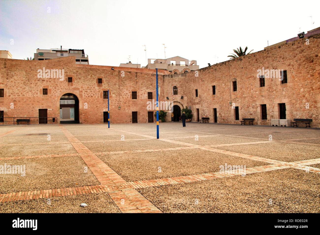 Fortress castle of the fishing village of Santa Pola, Alicante, Spain ...