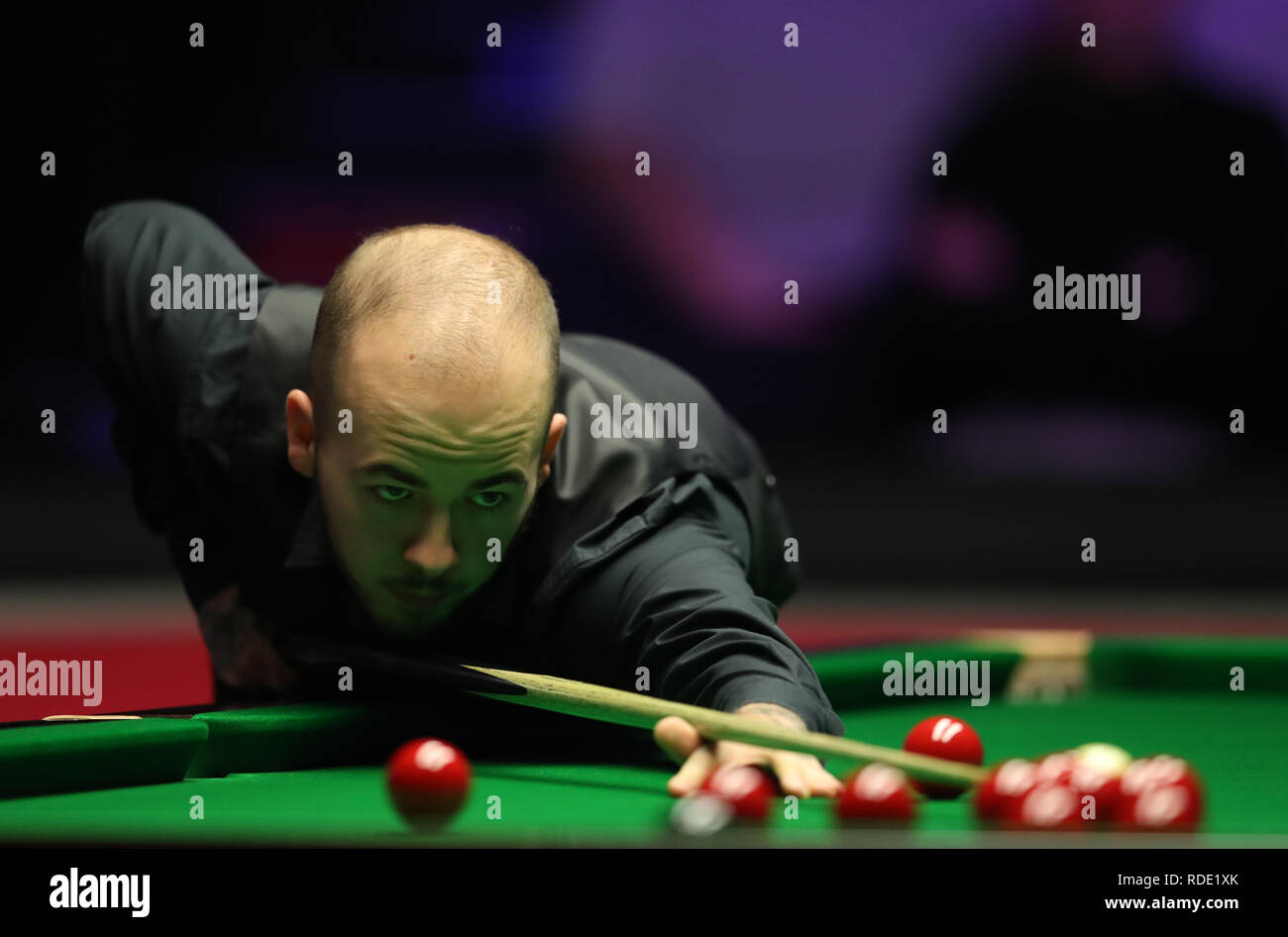 Luca Brecel during day five of the 2019 Dafabet Masters at Alexandra ...