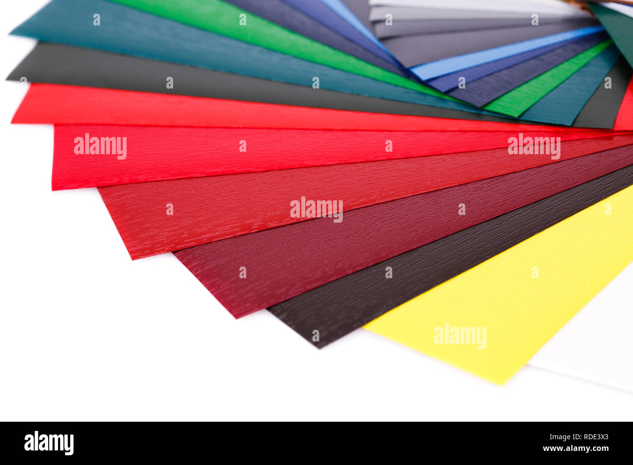 Wood coating color samples closeup picture Stock Photo - Alamy