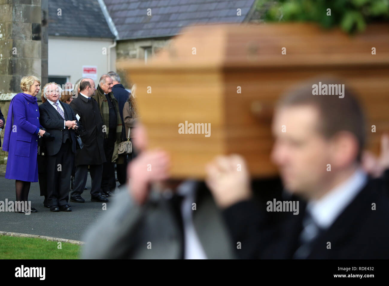 Irish President Michael D. Higgins and is wife Sabina Coyne attends ...